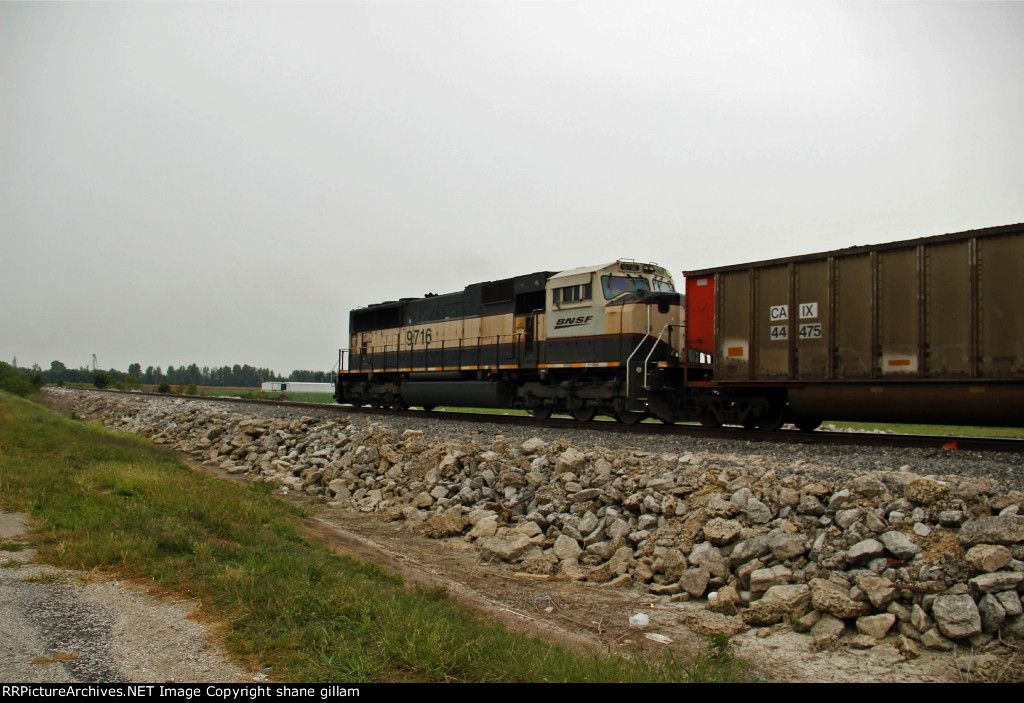 BNSF 9716 Dpu on a SB coal train.